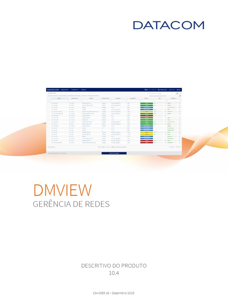 DATACOM - DMVIEW - Gerência de Redes | PDF | Rede de computadores | Comutador de rede