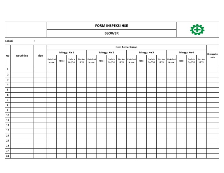 Form HSE Inspection - Blower | PDF