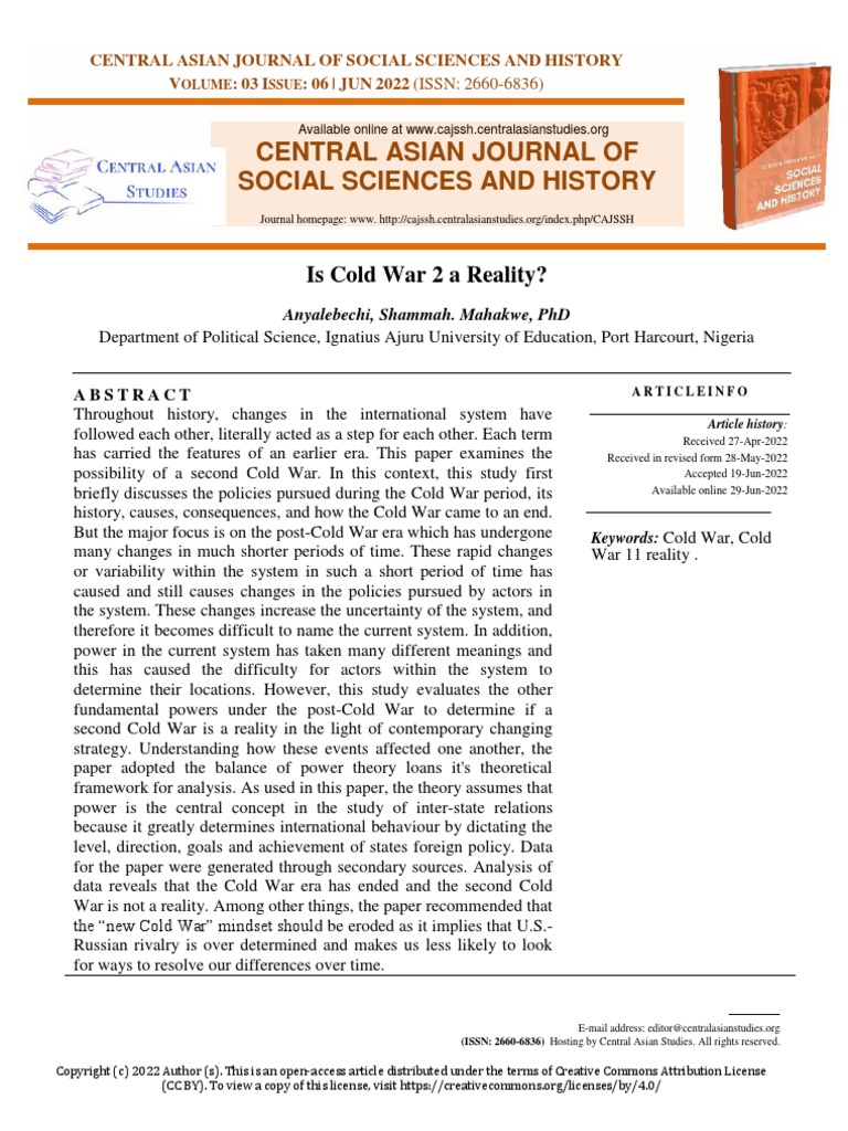 Is Cold War 2 A Reality? | PDF