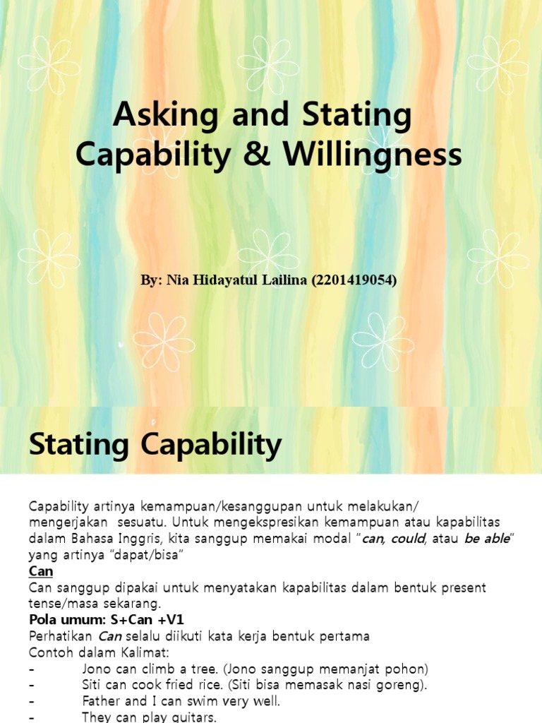 Capability and Willingness | PDF