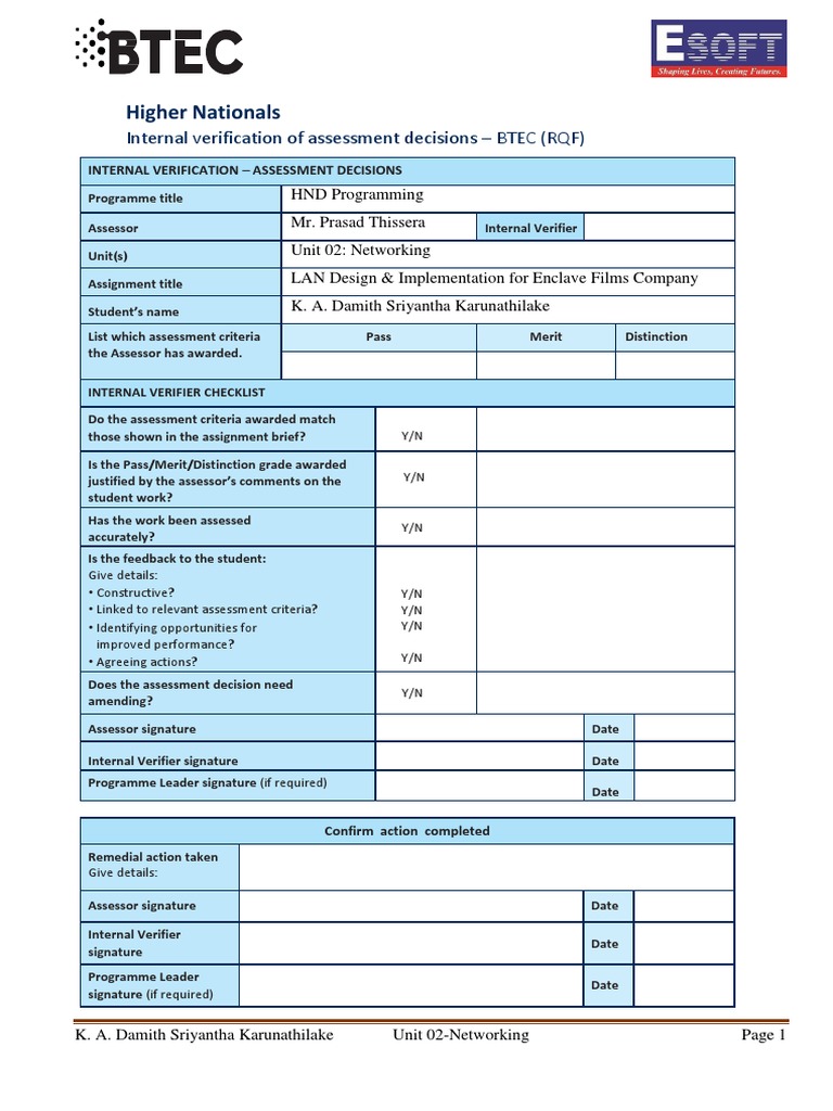 Unit 02 - Networking Assignment | Download Free PDF | Computer Network | Wide Area Network