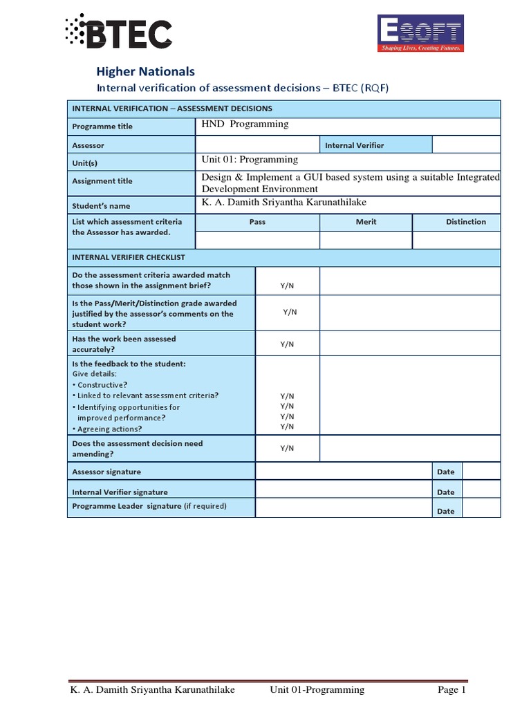 Unit 01 Programming Assignment Pdf Programming Computer Program 9602