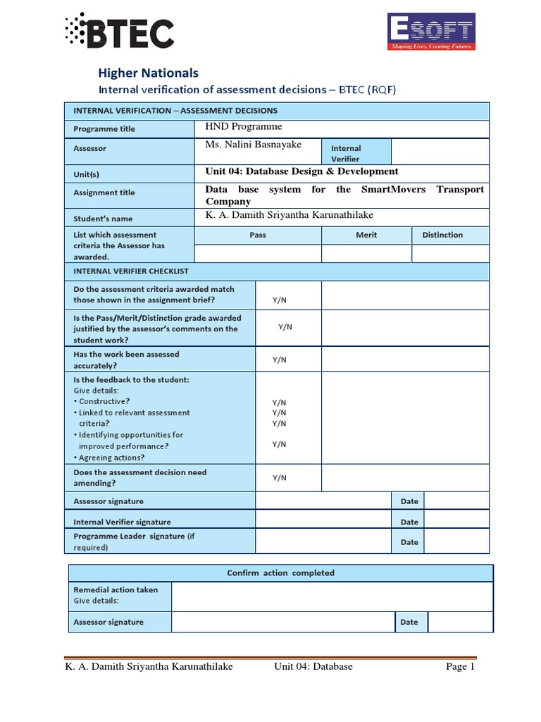 Unit 04 - Database Assignment | PDF | Databases | Sql Unit 04 - Database Assignment | PDF | Databases | Sql