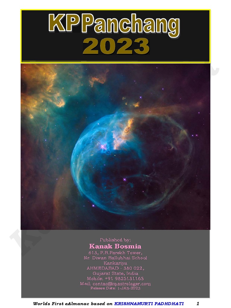 KP Panchanga 2023 | PDF | Computing