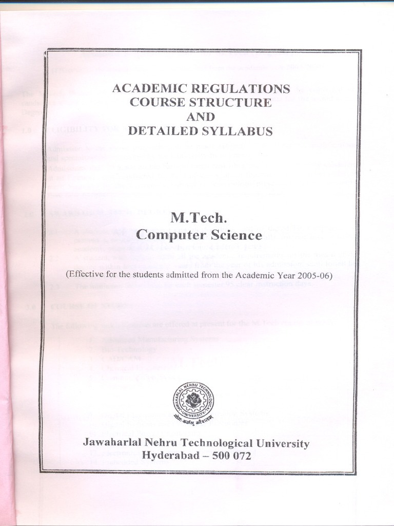 R05 MTech Computer Science | PDF