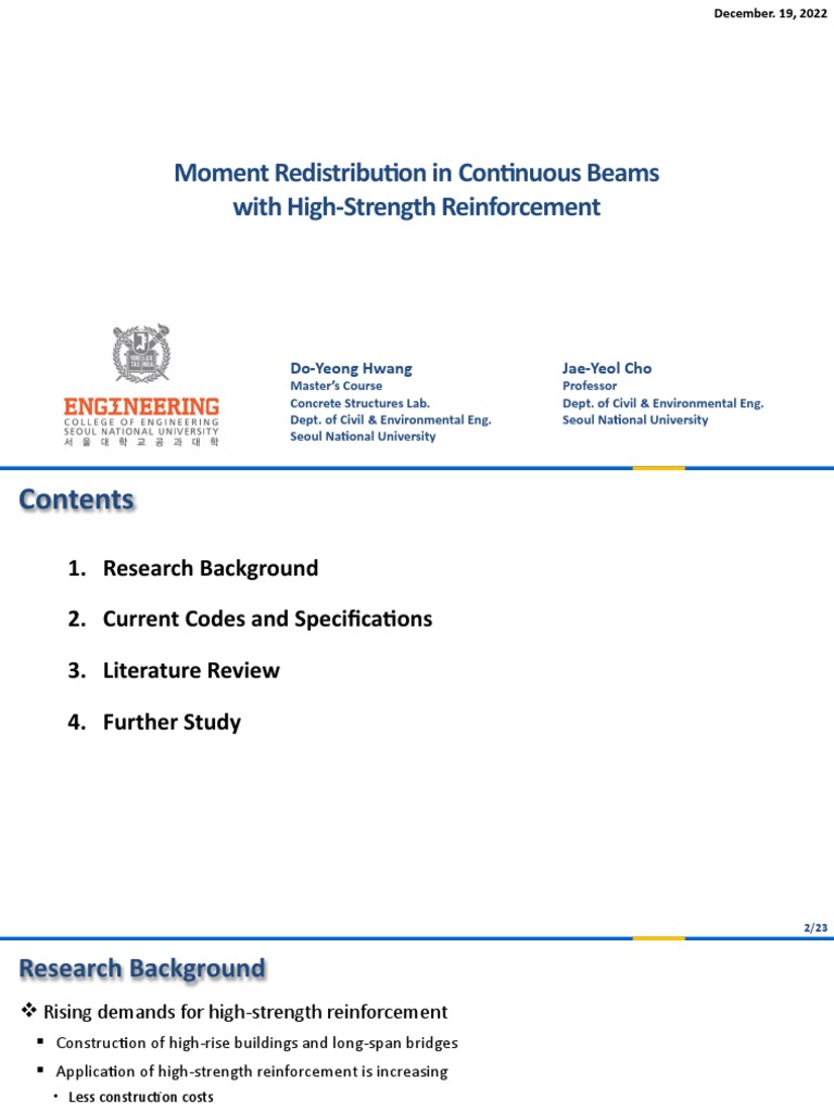 230109 - 황도영 - Moment Redistribution in Continuous Beams with High ...