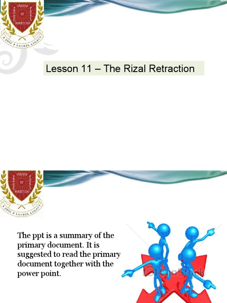 Lesson 7 - Rizal Retraction | PDF | Faith | Rationalism