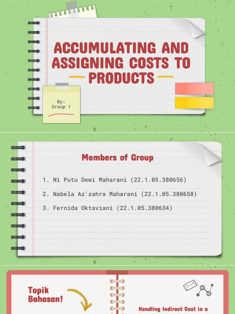 Accumulating and Assigning in Costs Product | PDF