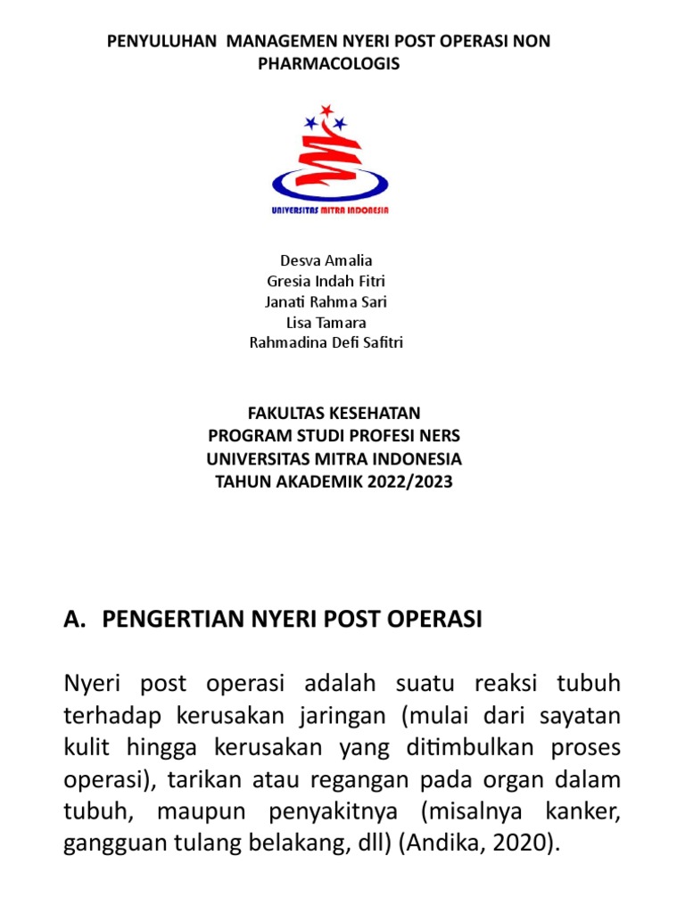 LB Post Op Nyeri | PDF