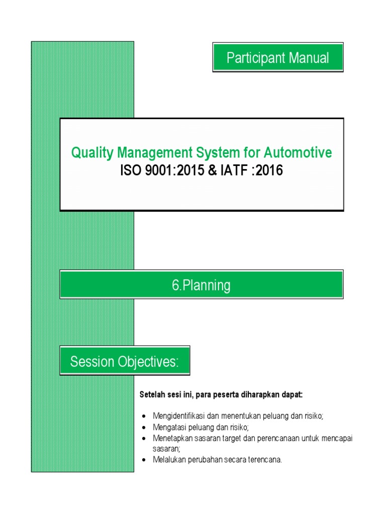 Perencanaan Iatf Pdf
