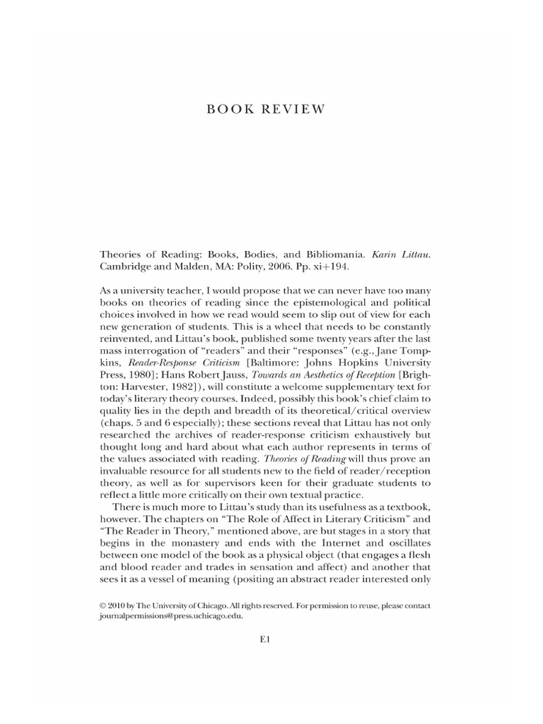 Theories of Reading | PDF