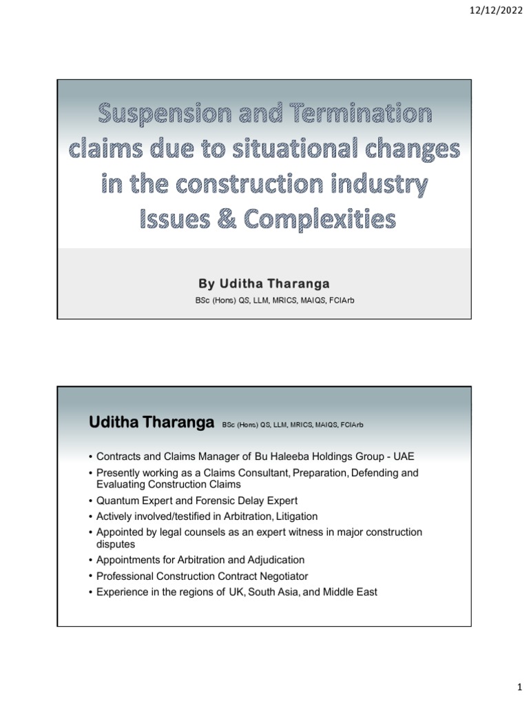 Presentation Slides November 2022 - AIQS | PDF | Breach Of Contract ...