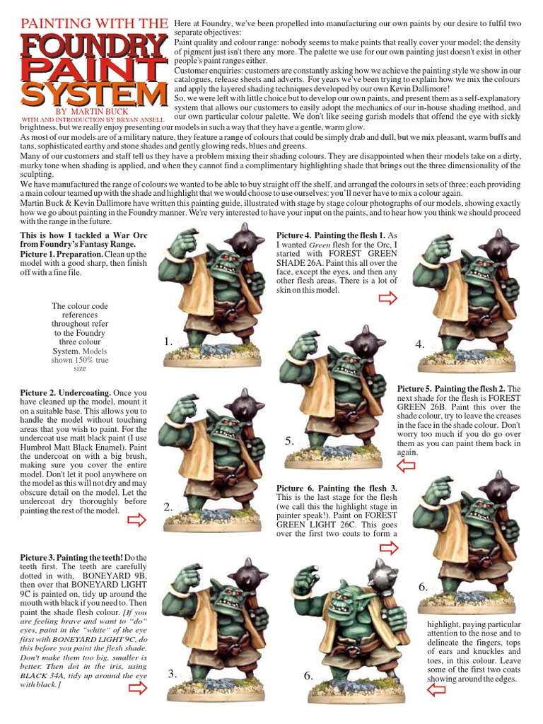 War Orc Painting Guide by Kevin Dallimore | PDF | Paint | Varnish