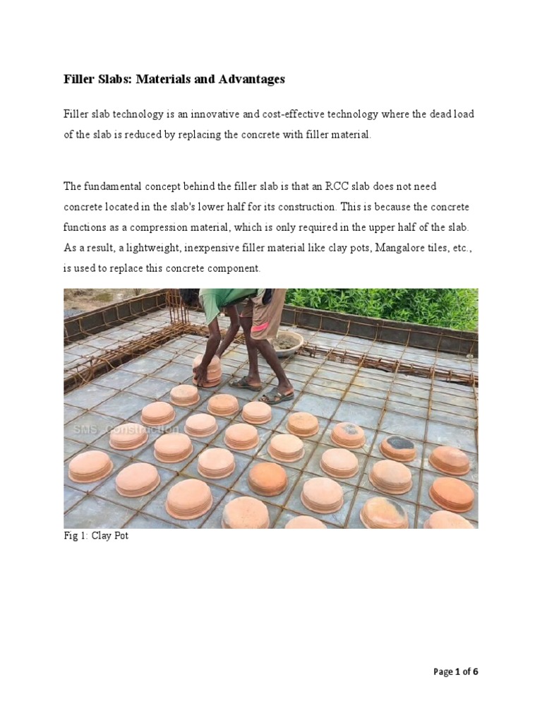 Filler Slabs-Material and Advantages | PDF | Concrete | Tile