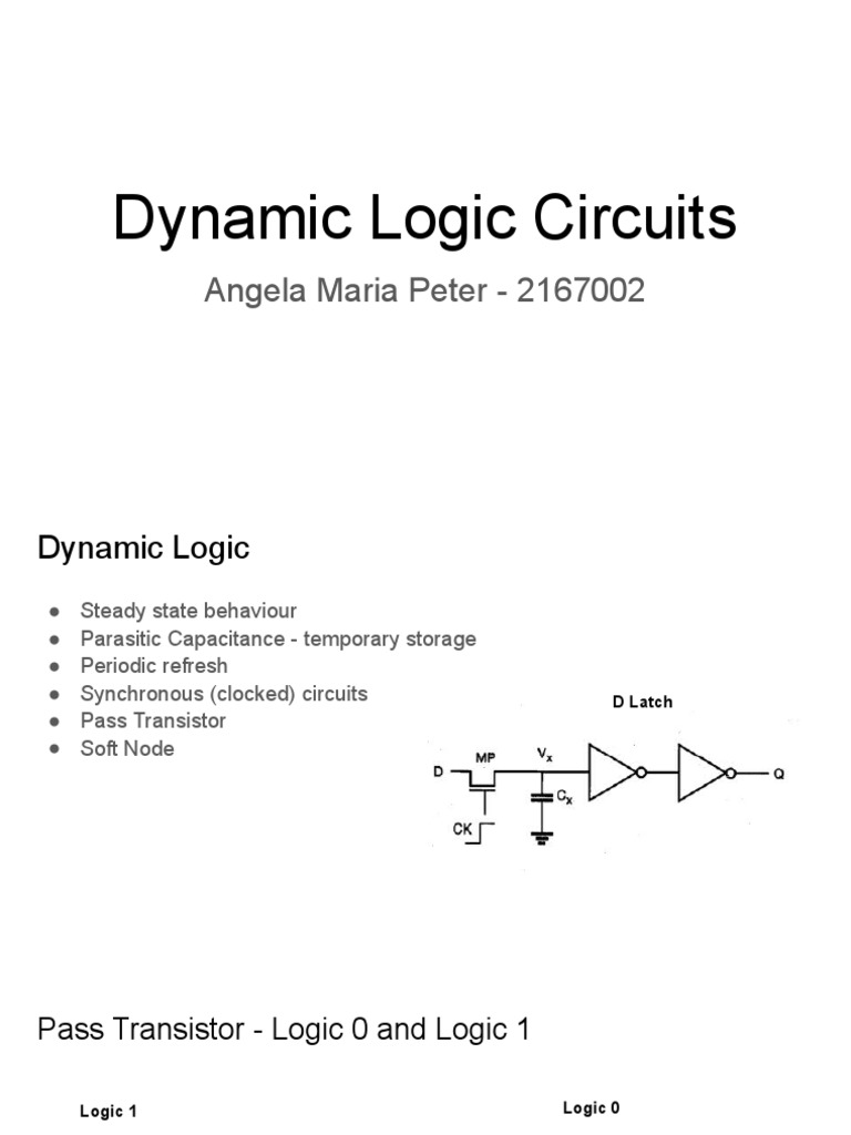 An Overview Of Dynamic Logic Circuits And Their Operating Principles Pdf 
