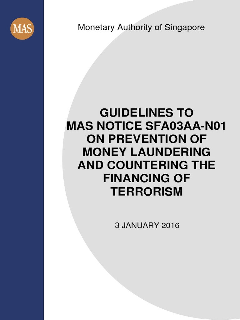 Guidelines To MAS Notice SFA03AAN01 On AML - CFT | PDF | Money ...