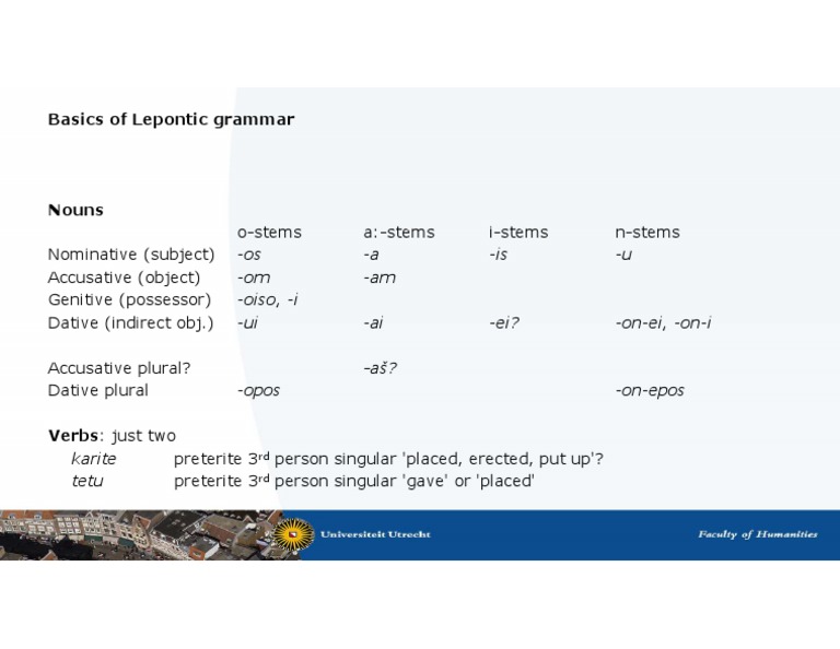 Lepontic Grammar | PDF