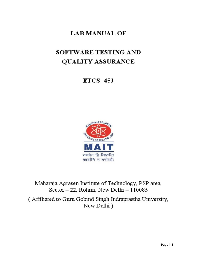 Stqa Complete Lab Mannual Download Free Pdf Software Testing Maxima And Minima