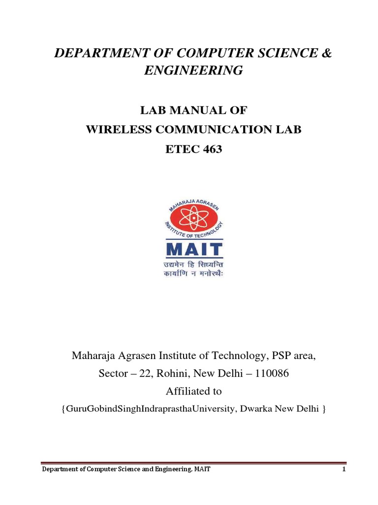 Wireless Communication Manual | PDF | Modulation | Computer Science