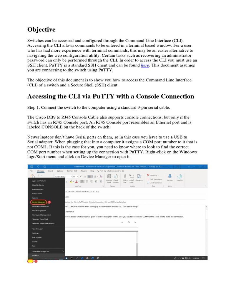 Accessing Switch Through Console Cable | PDF | Command Line Interface | Software