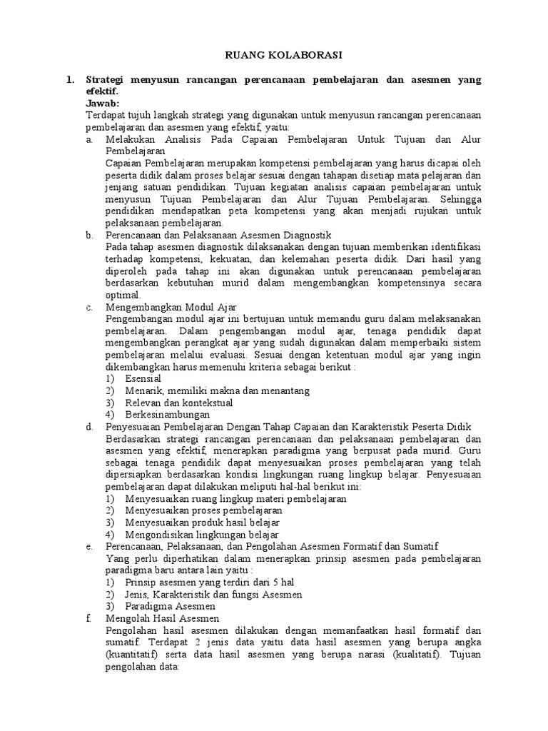 TOPIK 2 - Ruang Kolaborasi - Kelompok 1-1 | PDF