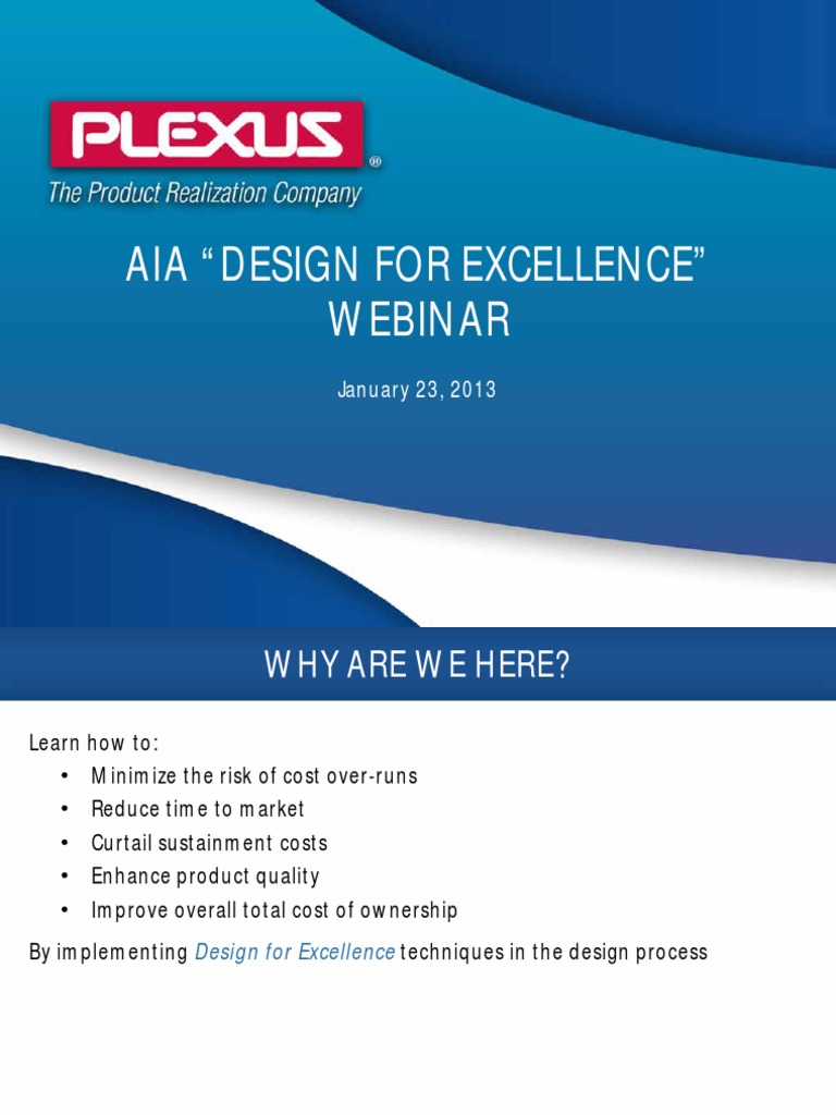 Design For Excellence Webinar Slides 012313 | PDF | Printed Circuit ...