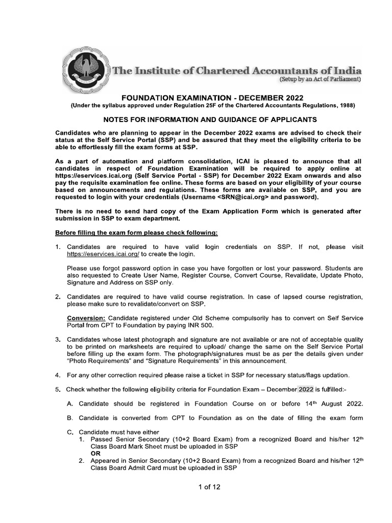Icai Exam | PDF