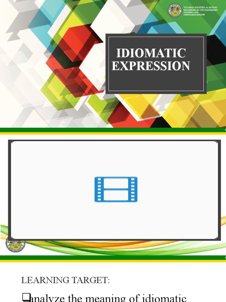 Idiomatic Expression | PDF | Idiom