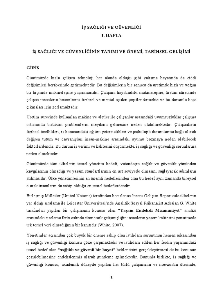 Hafta İSG Ders Notları | PDF