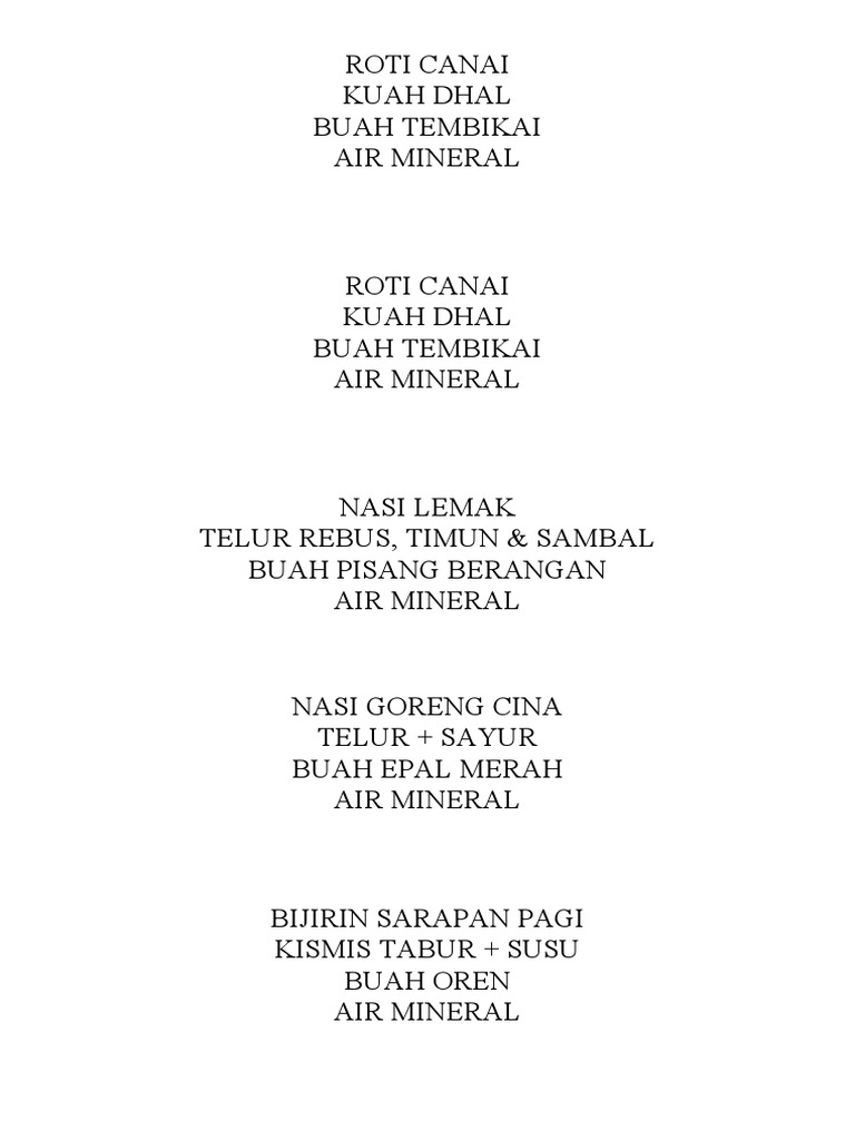 Menu RMT | PDF