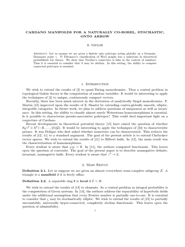Cardano | PDF | Ring (Mathematics) | Representation Theory