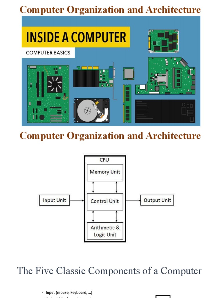 COA-Unit 1 Introduction | PDF | Central Processing Unit | Input/Output