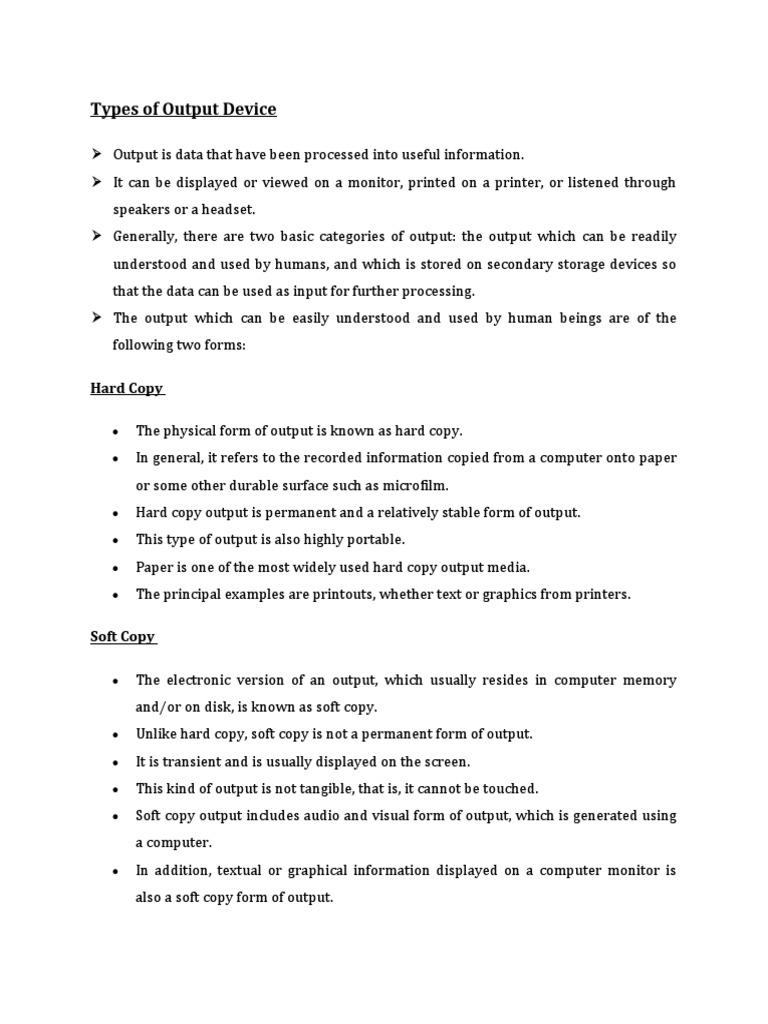 06 Output Device | PDF
