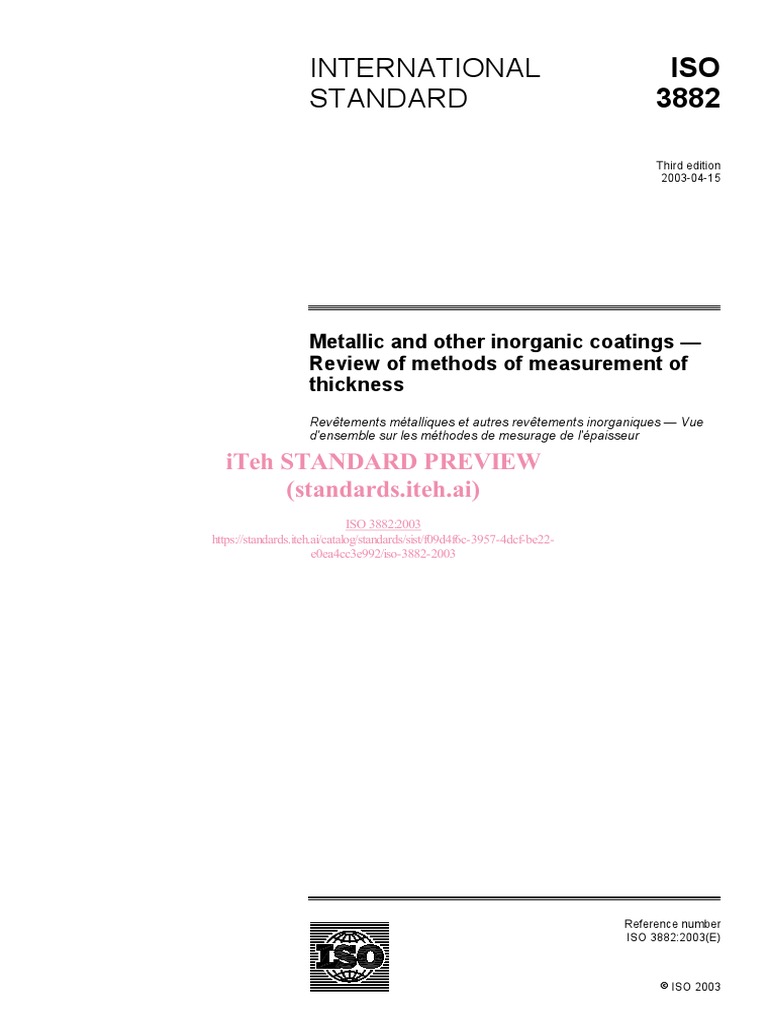 STD-26. ISO-3882-2003 | PDF | International Organization For ...