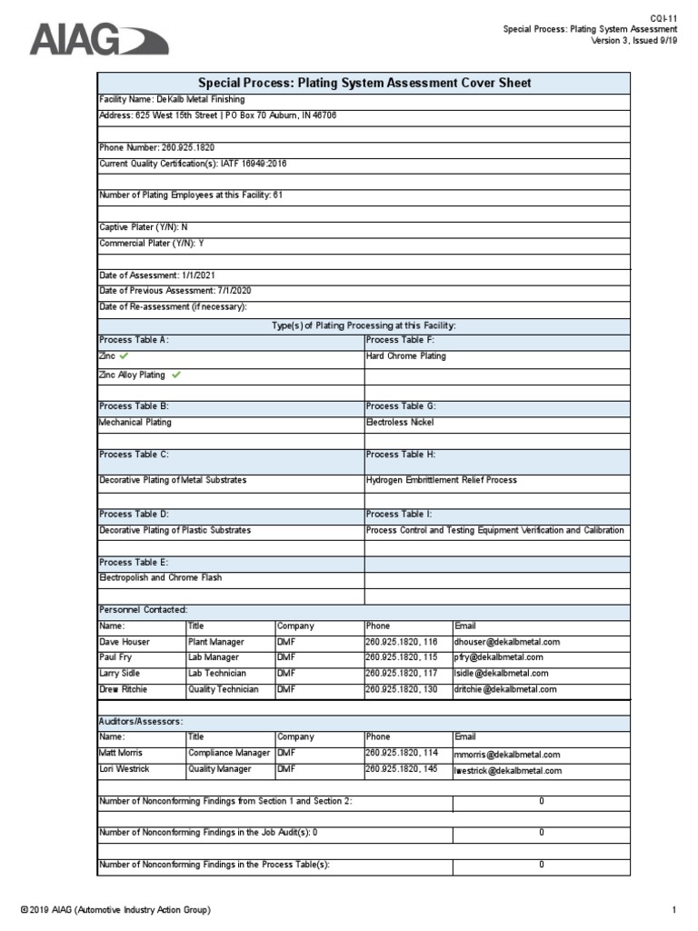 STD-27. Cqi-11 V3 | Download Free PDF | Specification (Technical Standard) | Quality Management ...