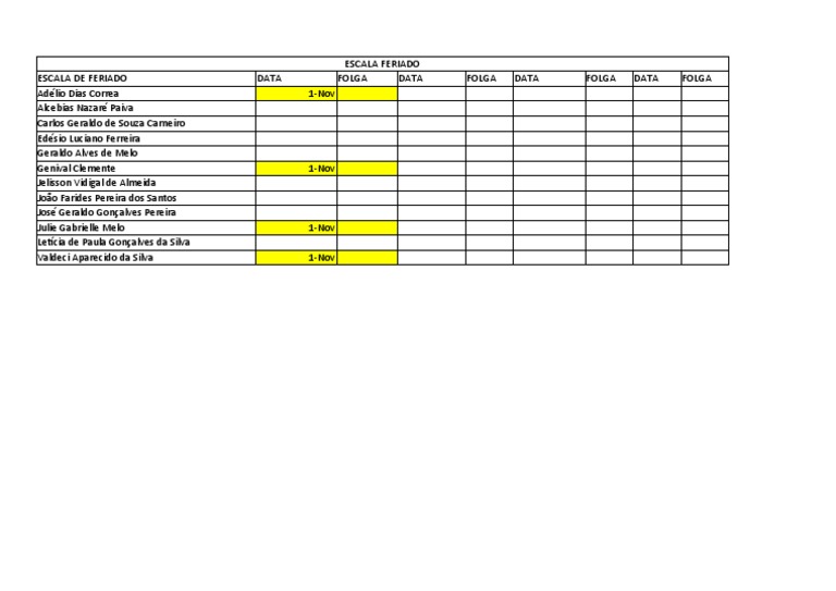 Modelo de Escala para Controle de Folgas | PDF