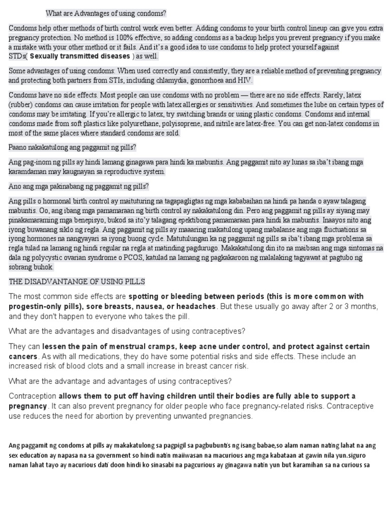 DEBATE | PDF | Condom | Combined Oral Contraceptive Pill