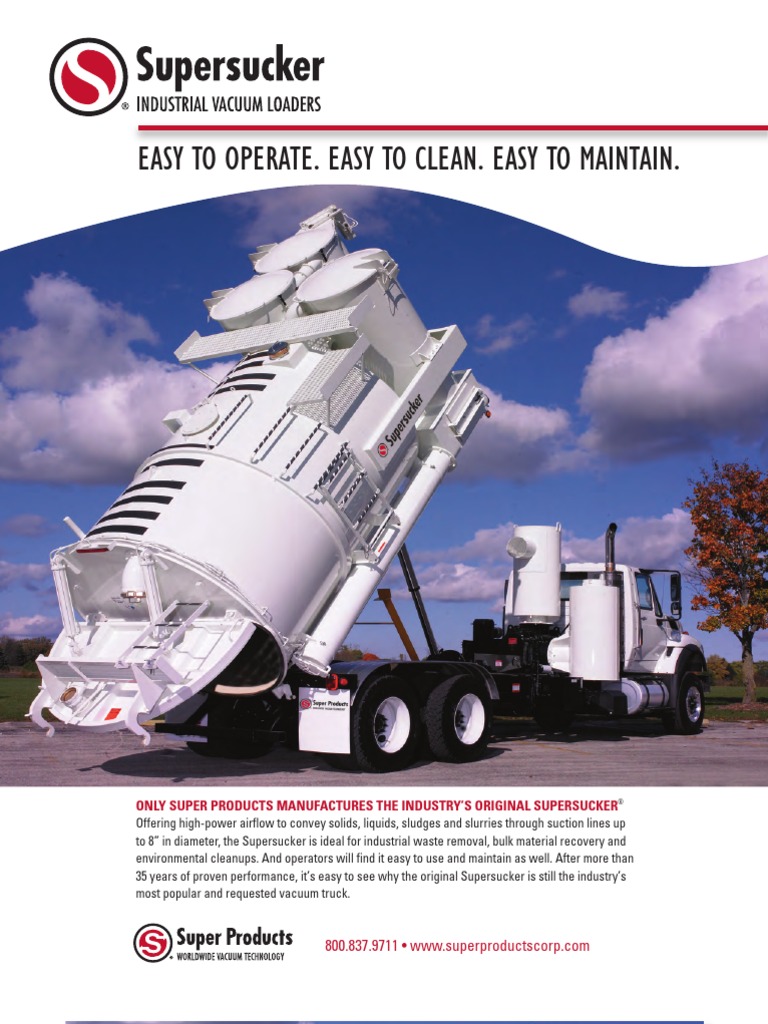 Super Sucker Spec Sheet | PDF | Filtration | Vacuum