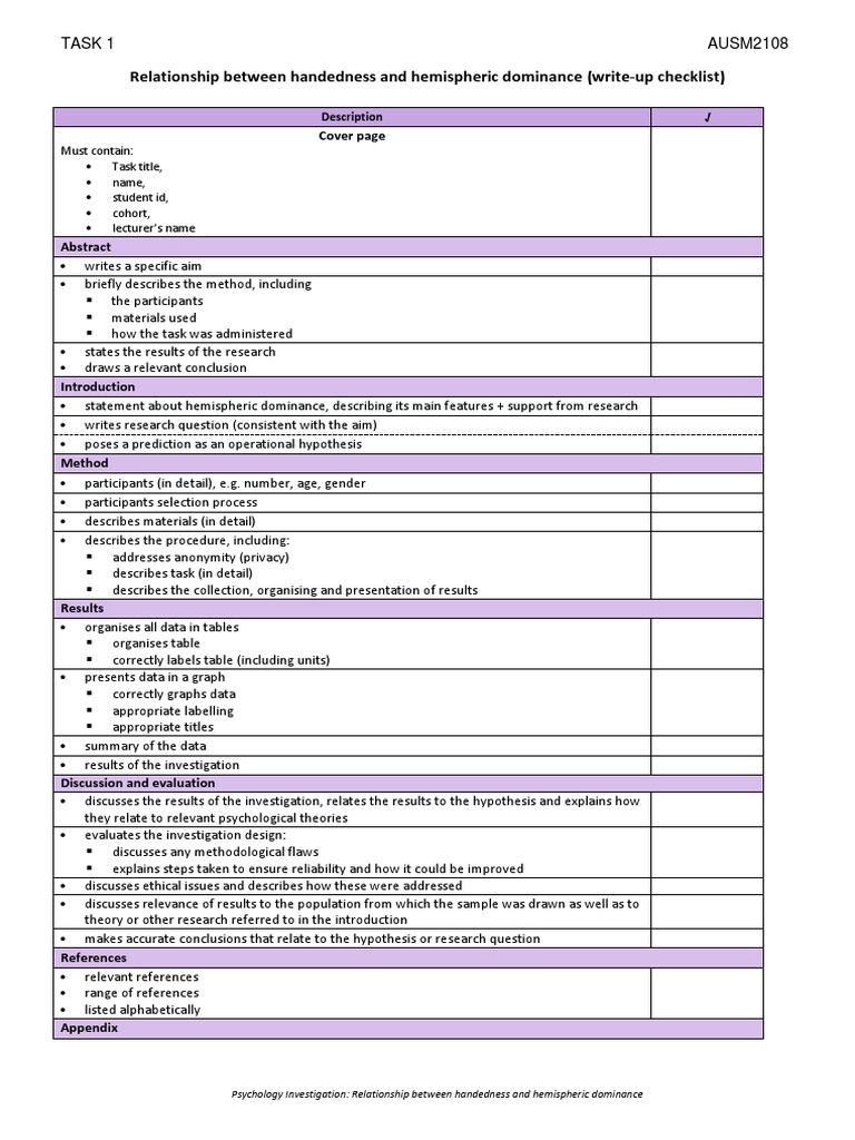 Investigation Checklist | Download Free PDF | Cognition | Science