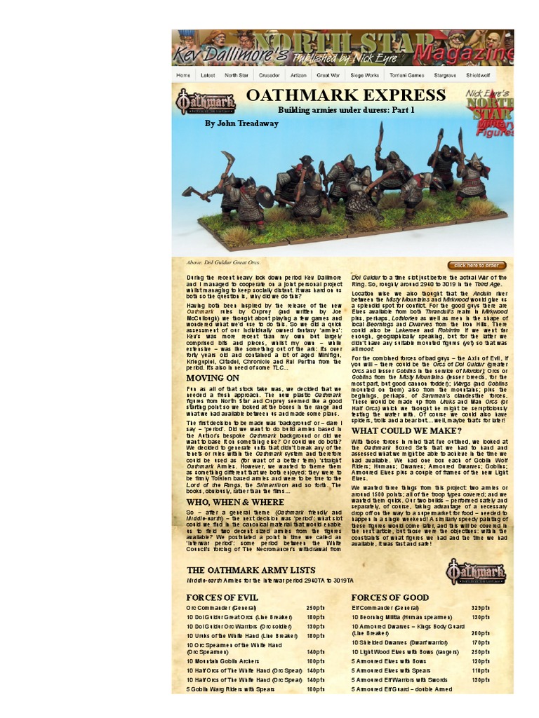 Oathmark Express Fast Painting Lord of The Rings Armies For Oathmark ...
