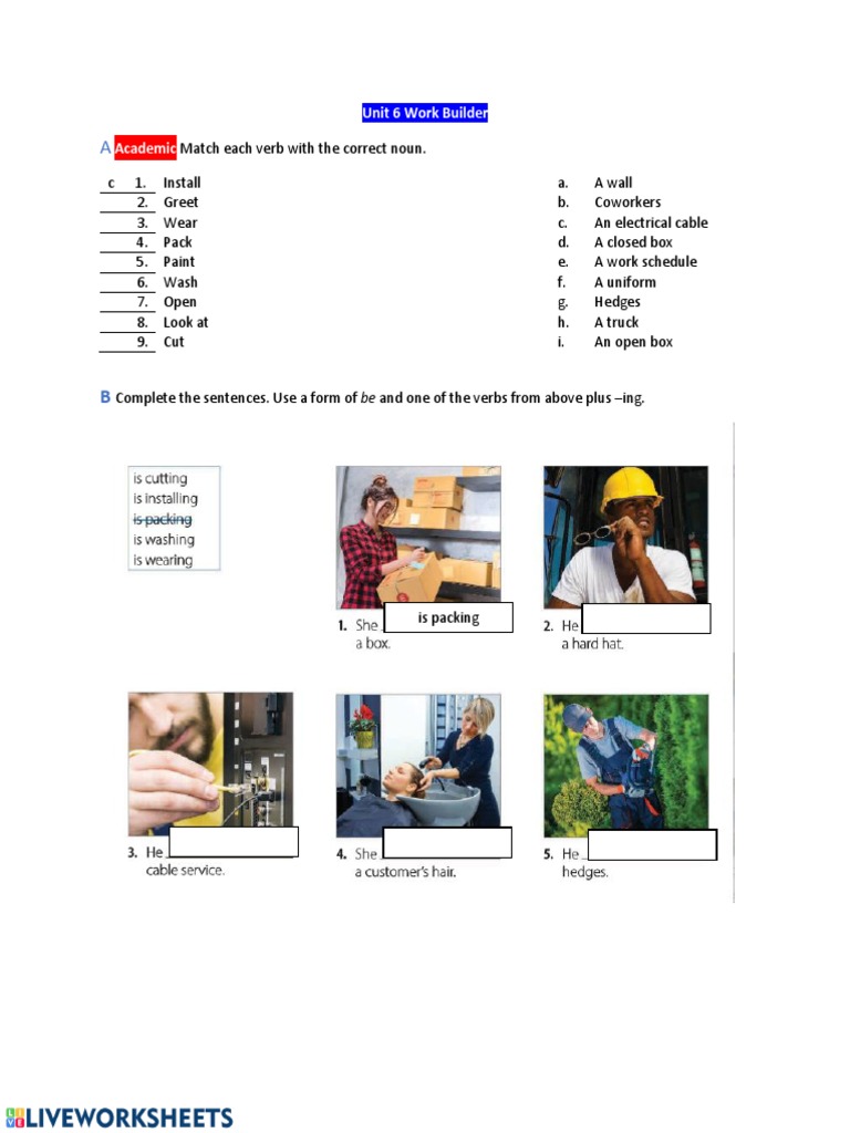 Unit 6 Work Builder Academic | PDF