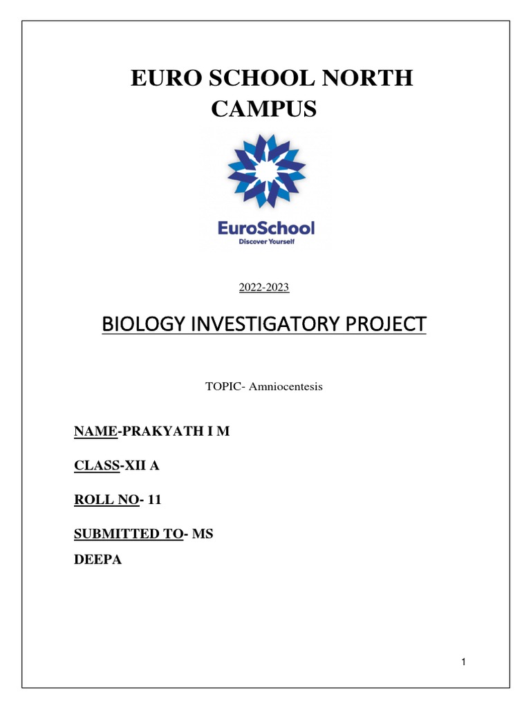 Biology Final Project | PDF | Genetic Disorder | Miscarriage