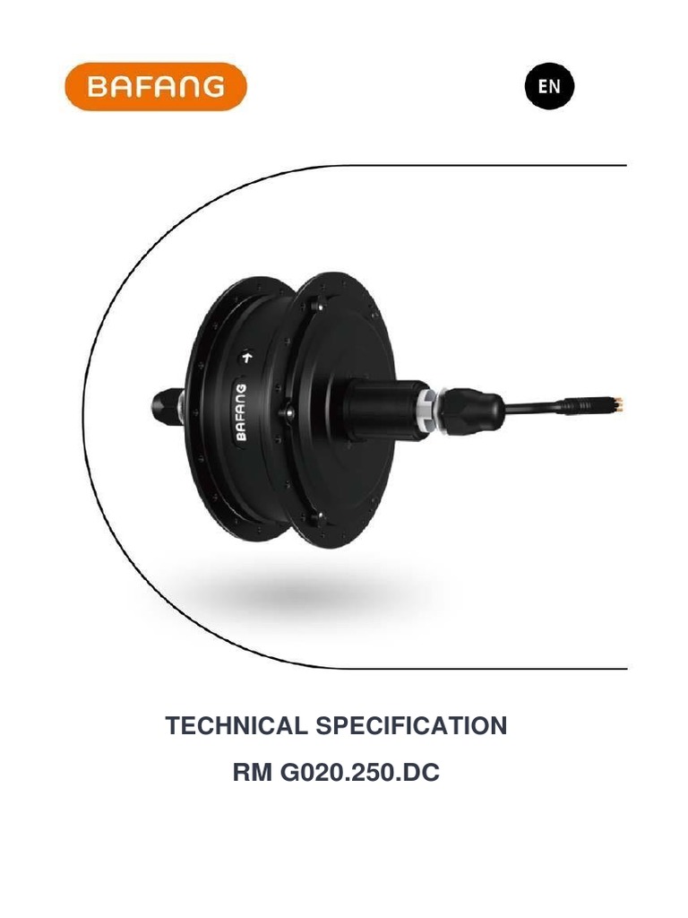 18 Bafang Motor Manual G020.250.DC 072617 | PDF | Electric Motor | Manufactured Goods