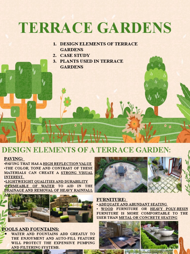 Designing Effective Terrace Gardens | PDF | Gardens | Water