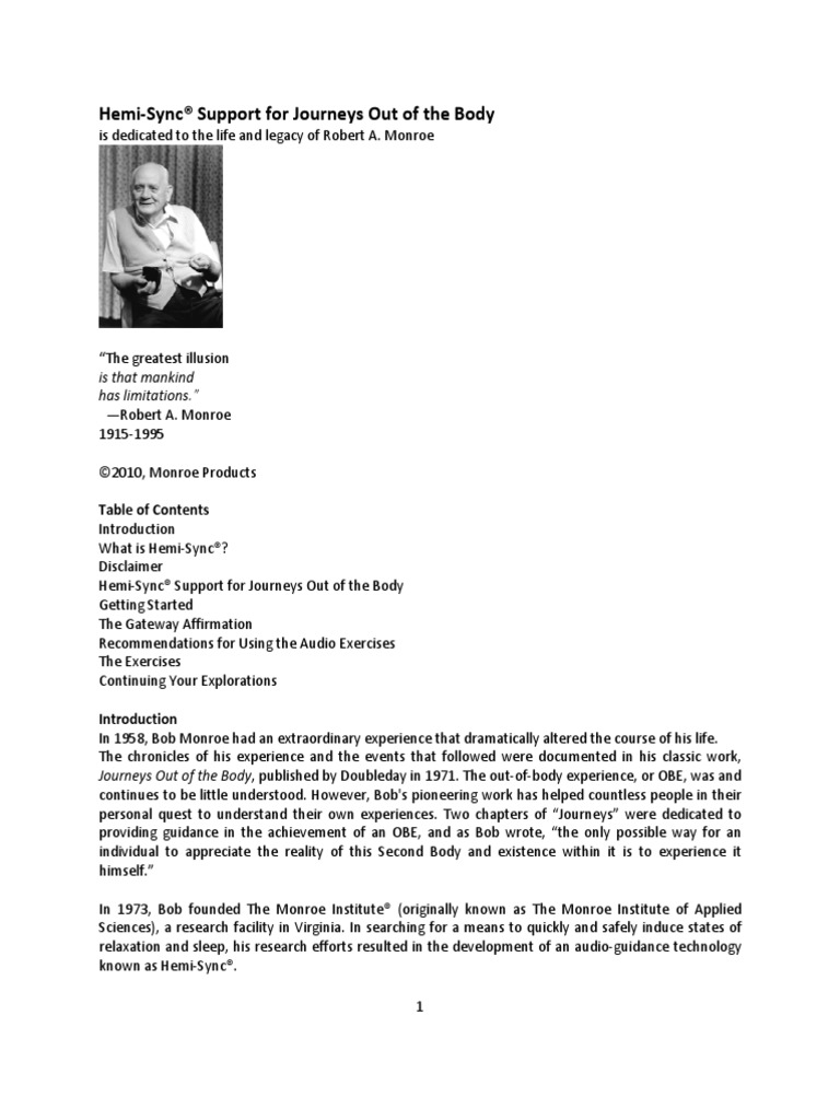 Hemisync Support For Journeys Out Of The Body Manual Pdf Sleep