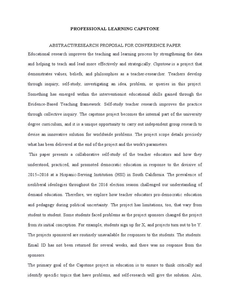 Professional Learning Capstone | PDF | Learning | Teachers