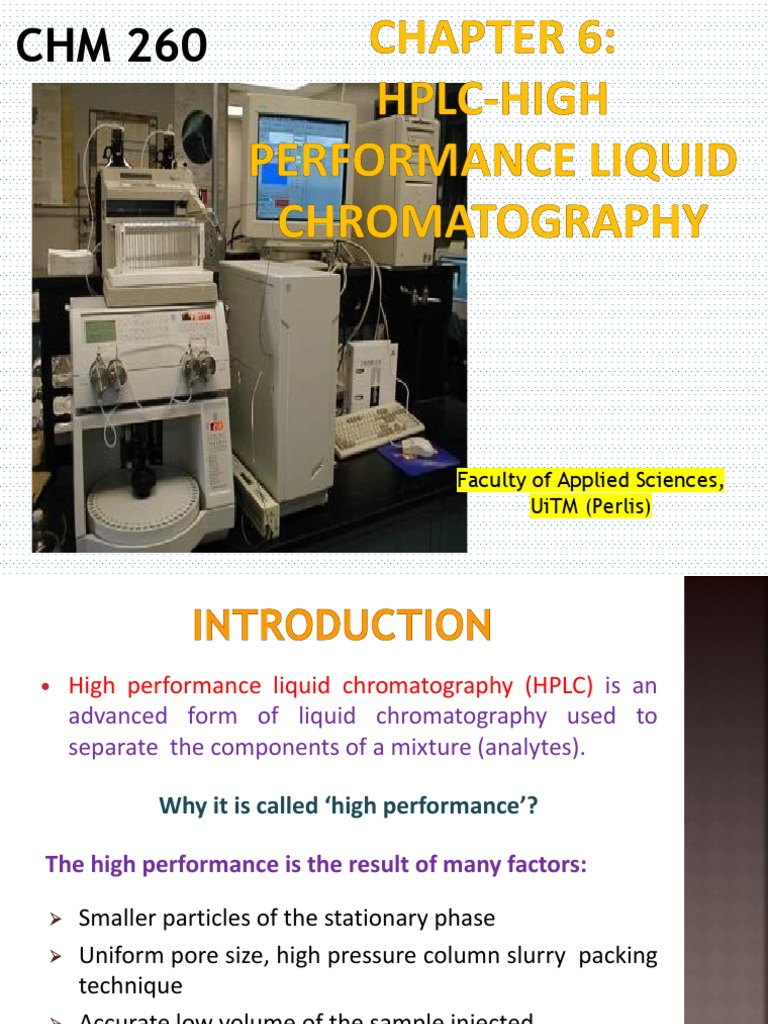Chapter 6 HPLC | PDF | High Performance Liquid Chromatography ...
