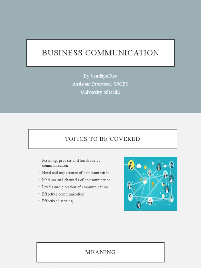 Essentials of Business Communication | PDF | Communication | Nonverbal ...