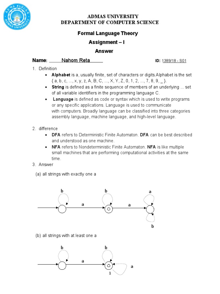 Formal Language Theory | PDF | String (Computer Science) | Computer Science