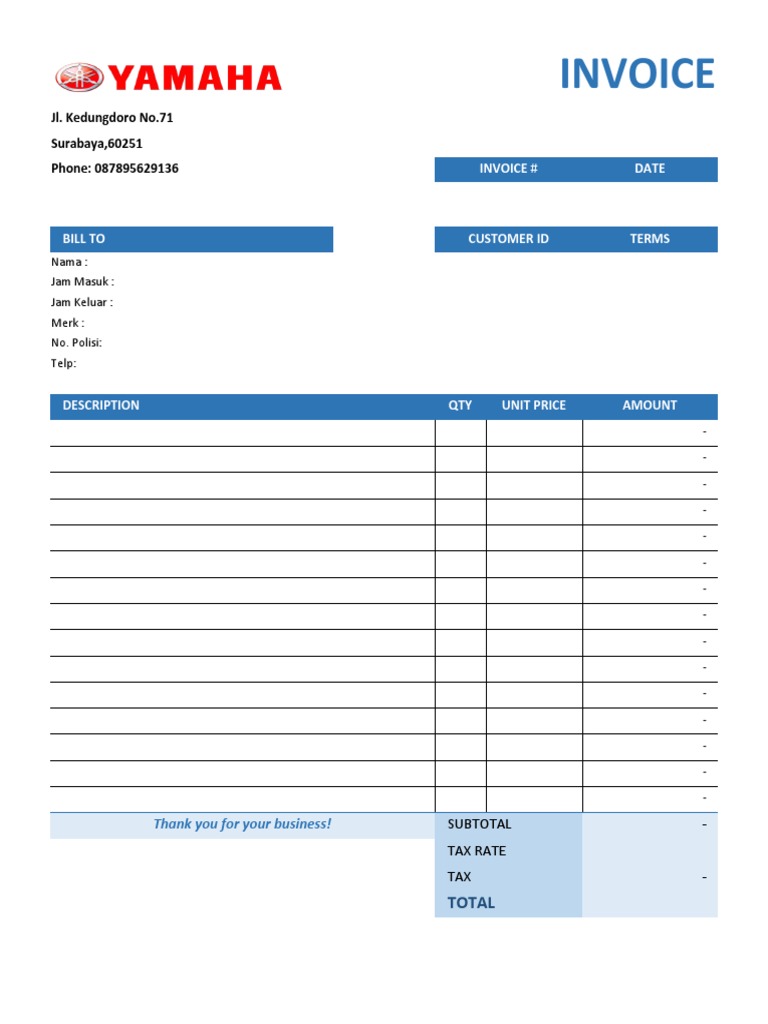 Invoice Yamaha | PDF | Government Finances | Money